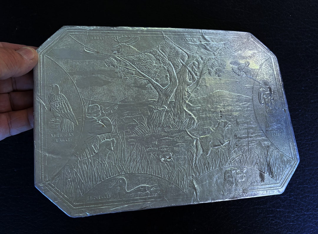 Embossed Foil Hot Plate Trivet Hunter and Prey With Some Helpers - Etsy