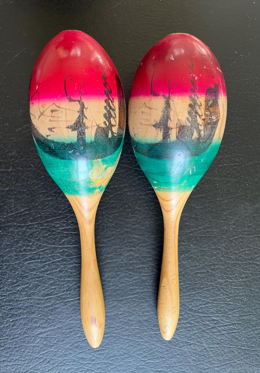 Maracas Vintage Percussion Rumba Shakers One Pretty Matching Pair B7 - Etsy