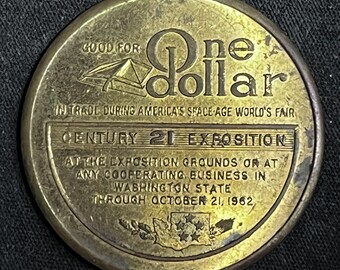 Vintage 1962 Seattle World's Exposition Century 21 Brass "so Called ...