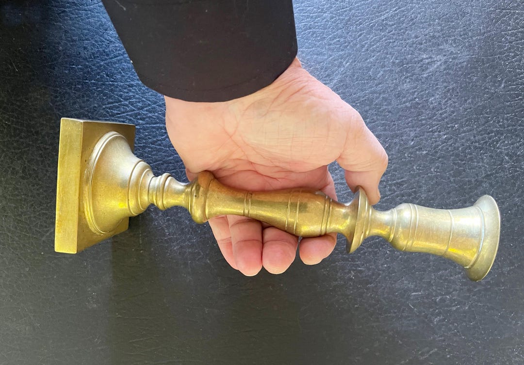 Antique Solid Brass Candlestick Georgian Very Heavy Formal Exceptional ...