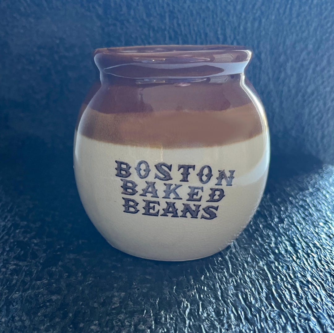 Stoneware Boston Baked Beans Crock Mini Pot Vintage B14 - Etsy