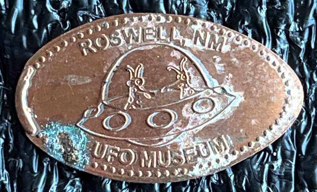 UFO Museum Aliens Flying Saucer Elongated Penny Roswell New Mexico ...