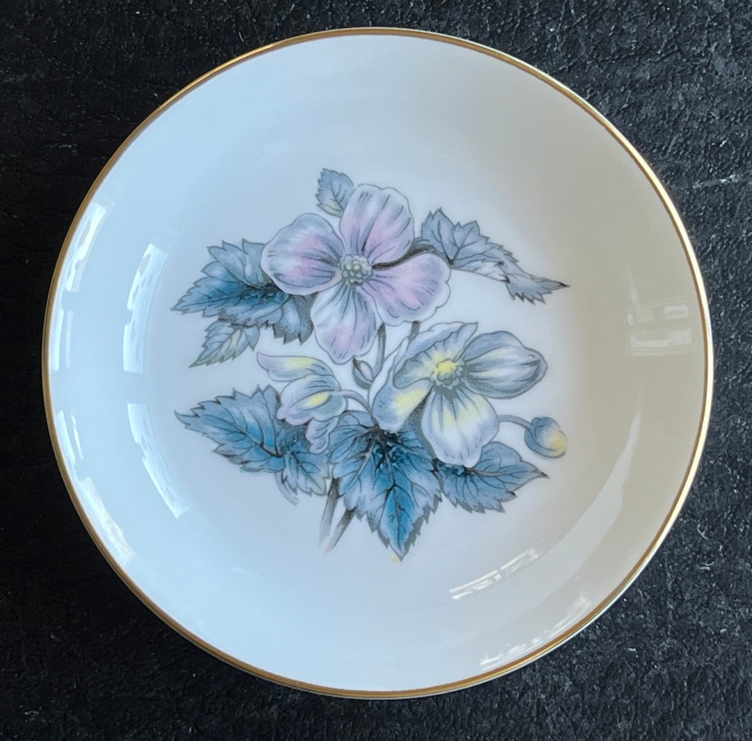 Royal Worcester 51 England Fine Bone China 3 3/4" Flowers Dish W Gold Rim B1 - Etsy