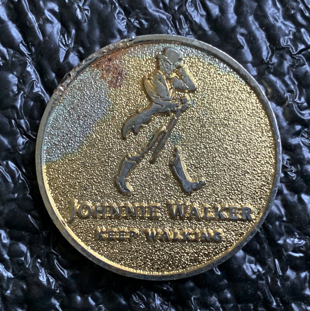 Johnnie Walker Striding Man Keep Walking Gold Colored Token HT579 - Etsy