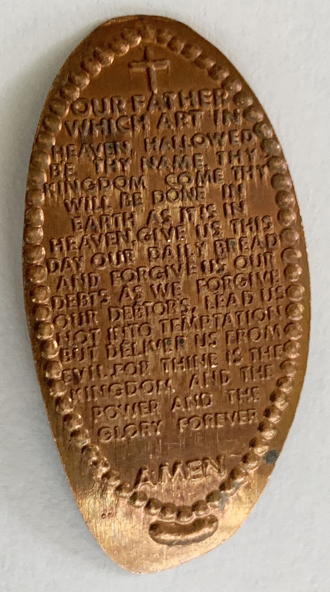 Lord's Prayer Elongated Copper Penny Keepsake Coin Religious Gift Nice ...