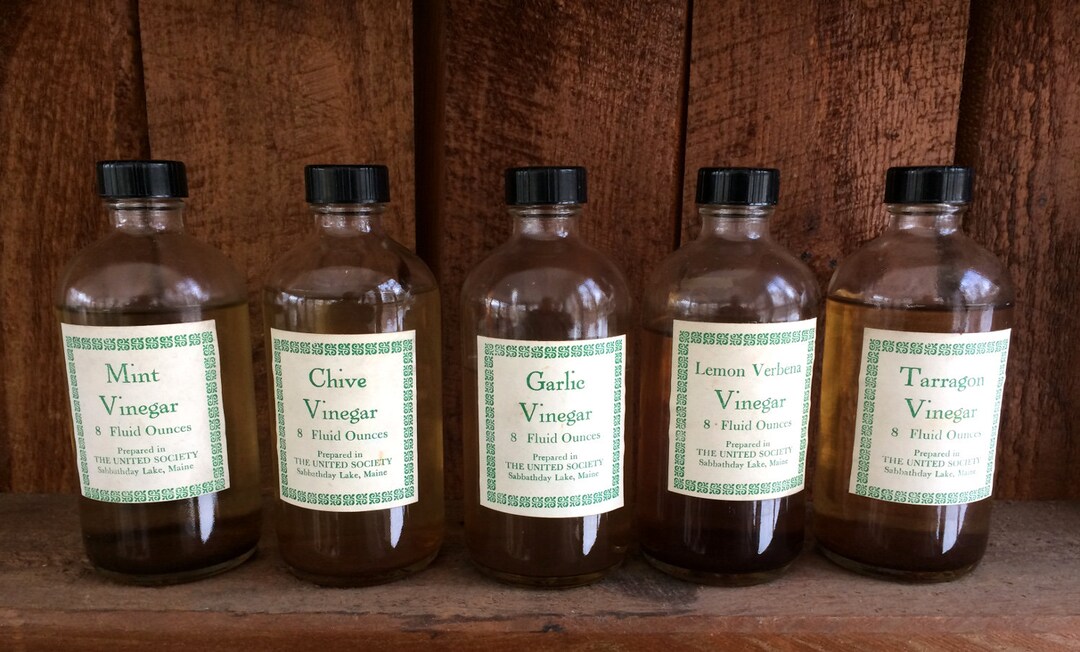 Sabbathday Lake Shaker Vinegar Bottles Five Different Original Shaker ...