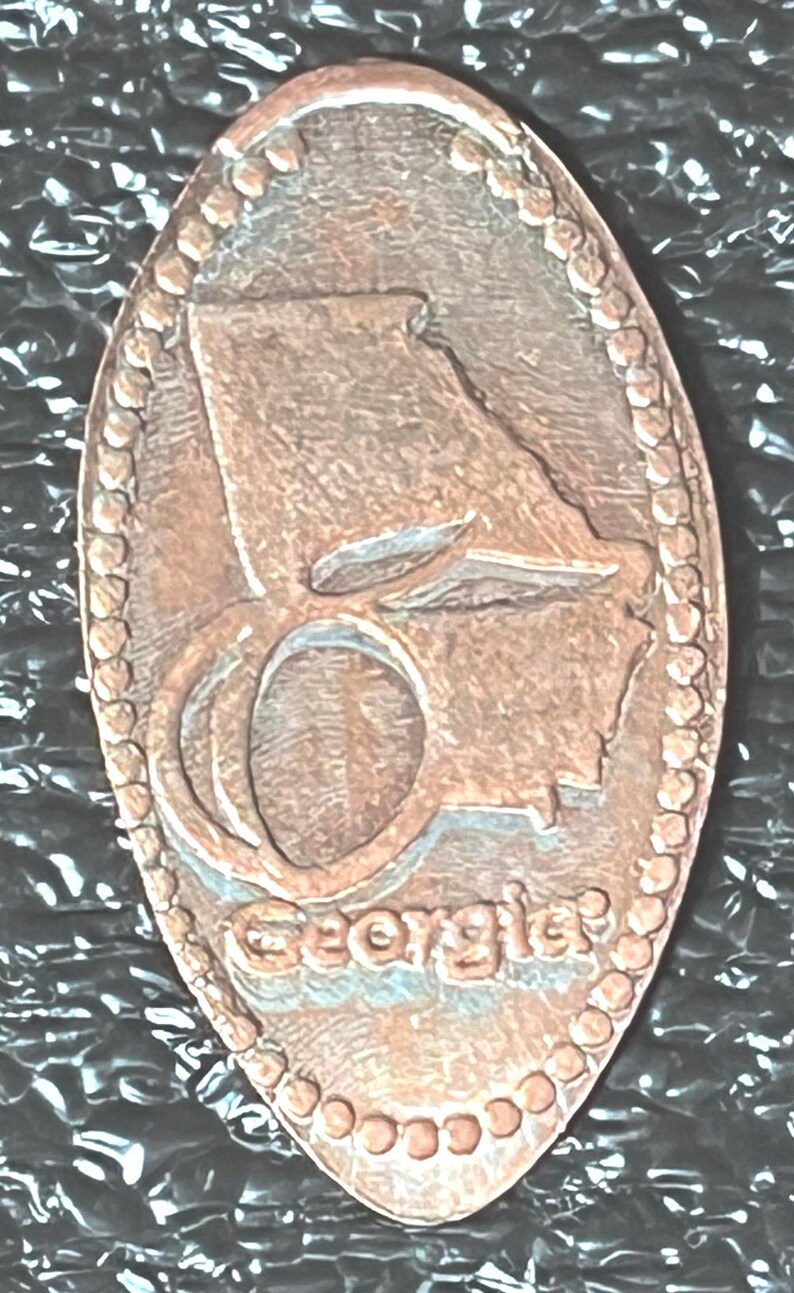 Georgia Peach Elongated Penny Keepsake Penny Squished Penny Keepsake ...