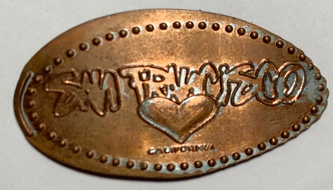 Heart San Francisco Elongated Penny Keepsake Penny Squished Penny ...