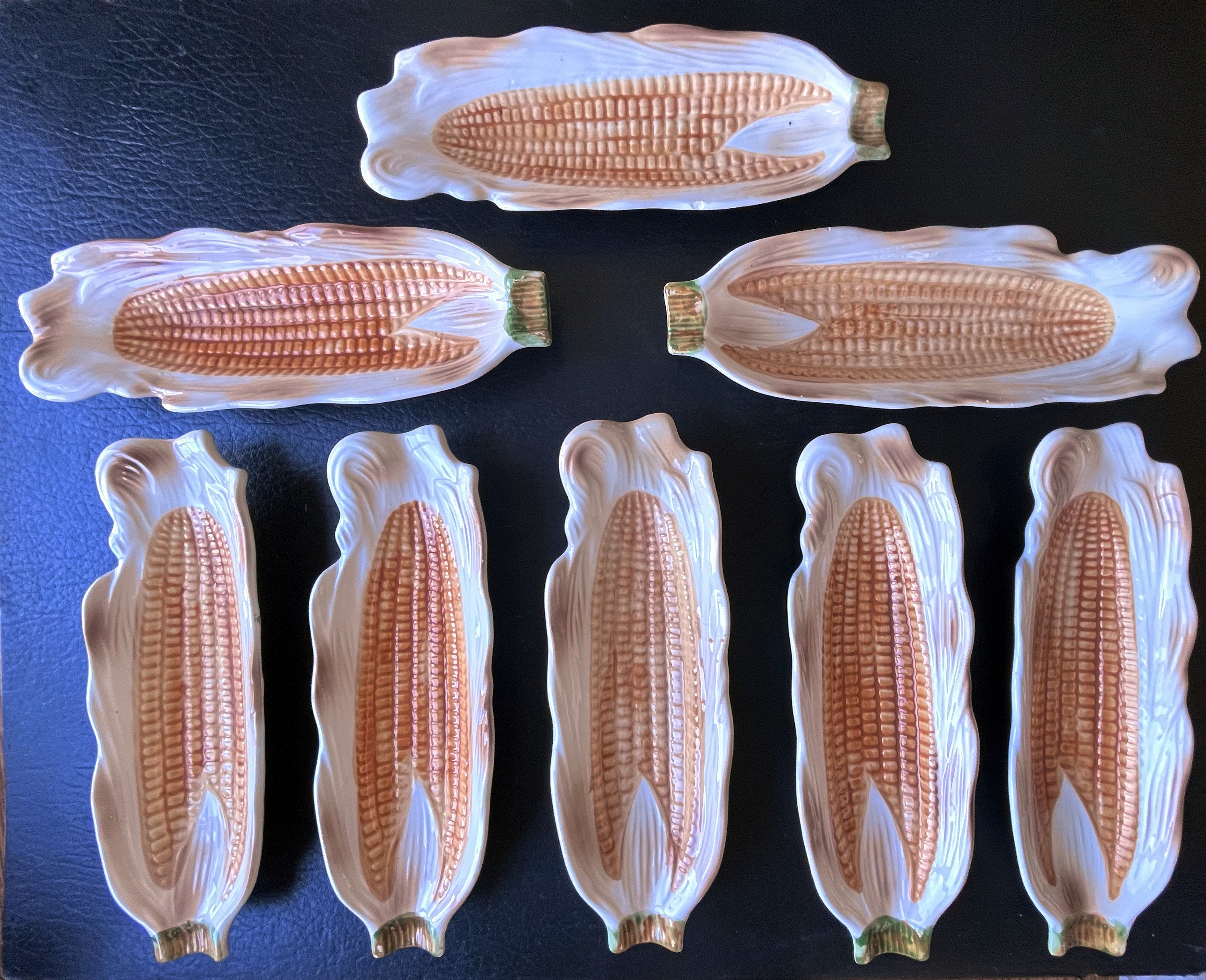 Set of 4 Ceramic Corn on the Cob Dishes Home & Living Plates Dining ...