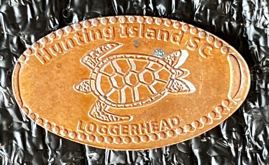 Loggerhead Sea Turtle Hunting Island South Carolina Elongated Penny ...