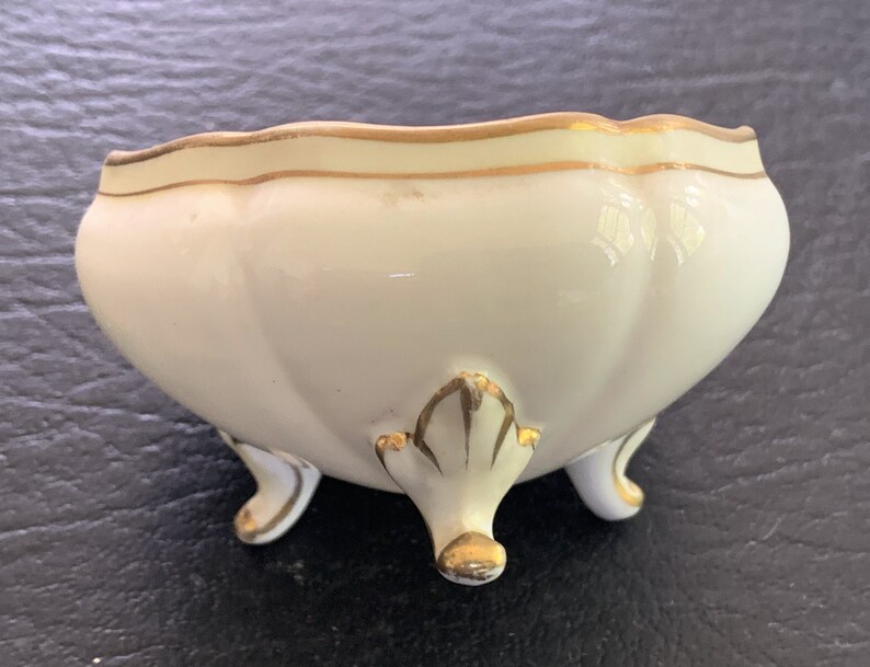 Nippon Hand Painted Three Footed Bowl Floral Gold Edge Well - Etsy