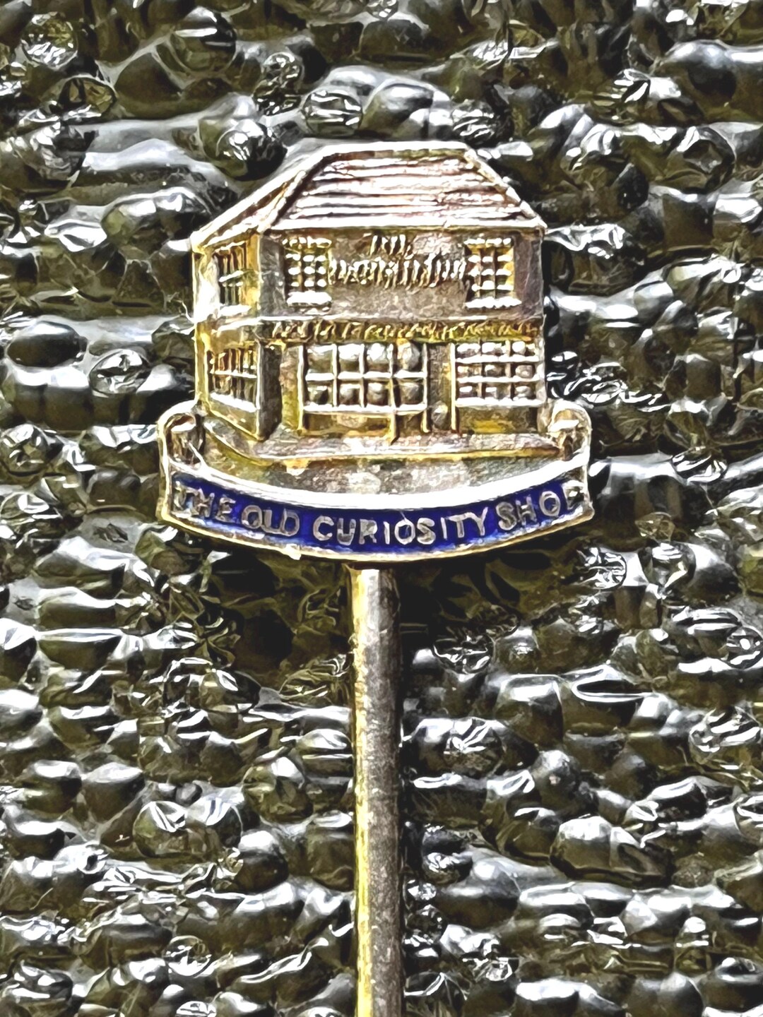 Vintage Old Curiosity Shop Silverplate Spoon Enamel London Souvenir ...
