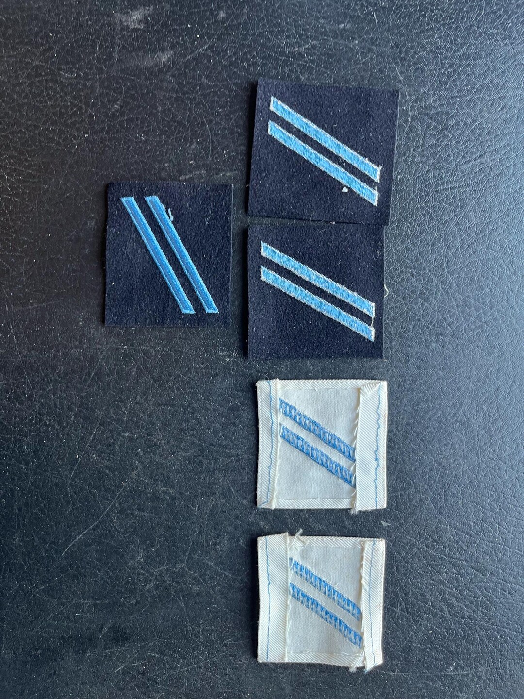 US Navy (E-3) Two Bar Enlisted Blue Service Stripe USN Five Patches ...