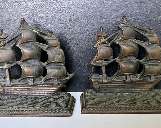 Solid Brass Sailing Ships British HMS VICTORY Bookends-nautical Decor ...