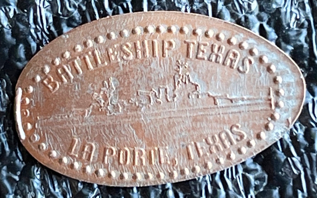 USS Texas Battleship Elongated Penny Pressed Penny Squished Penny La ...