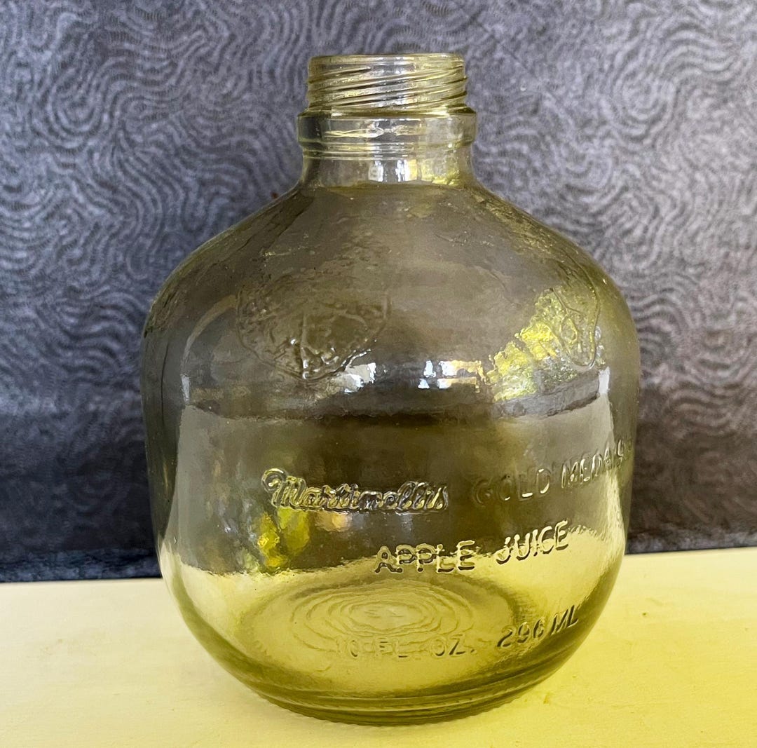 Vintage Glass Martinelli's Gold Medal 'drink Your Apple a Day" 10 Ounce ...
