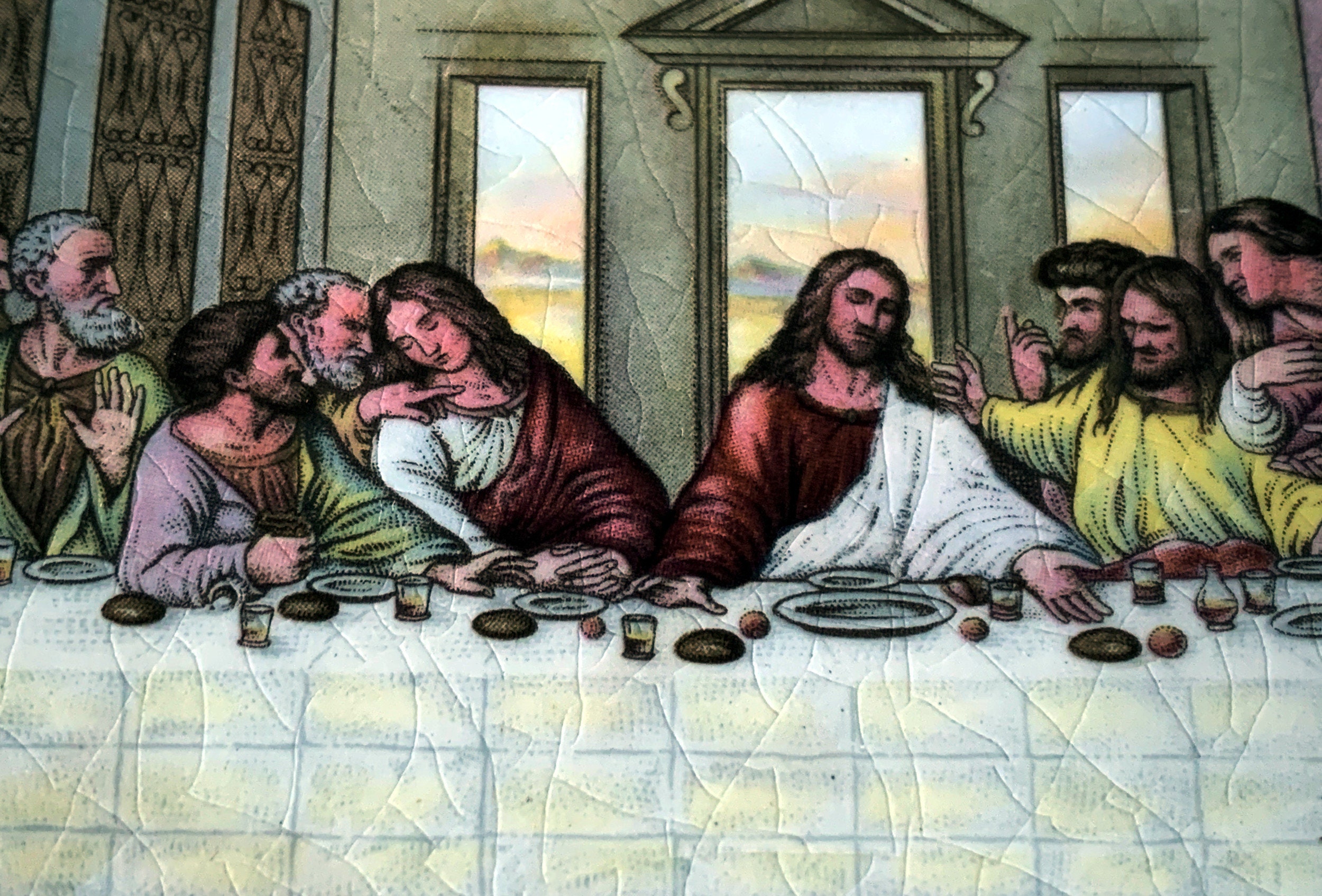 Last Supper Porcelain Vintage Decorative Plate 22K Gold Trim - Etsy