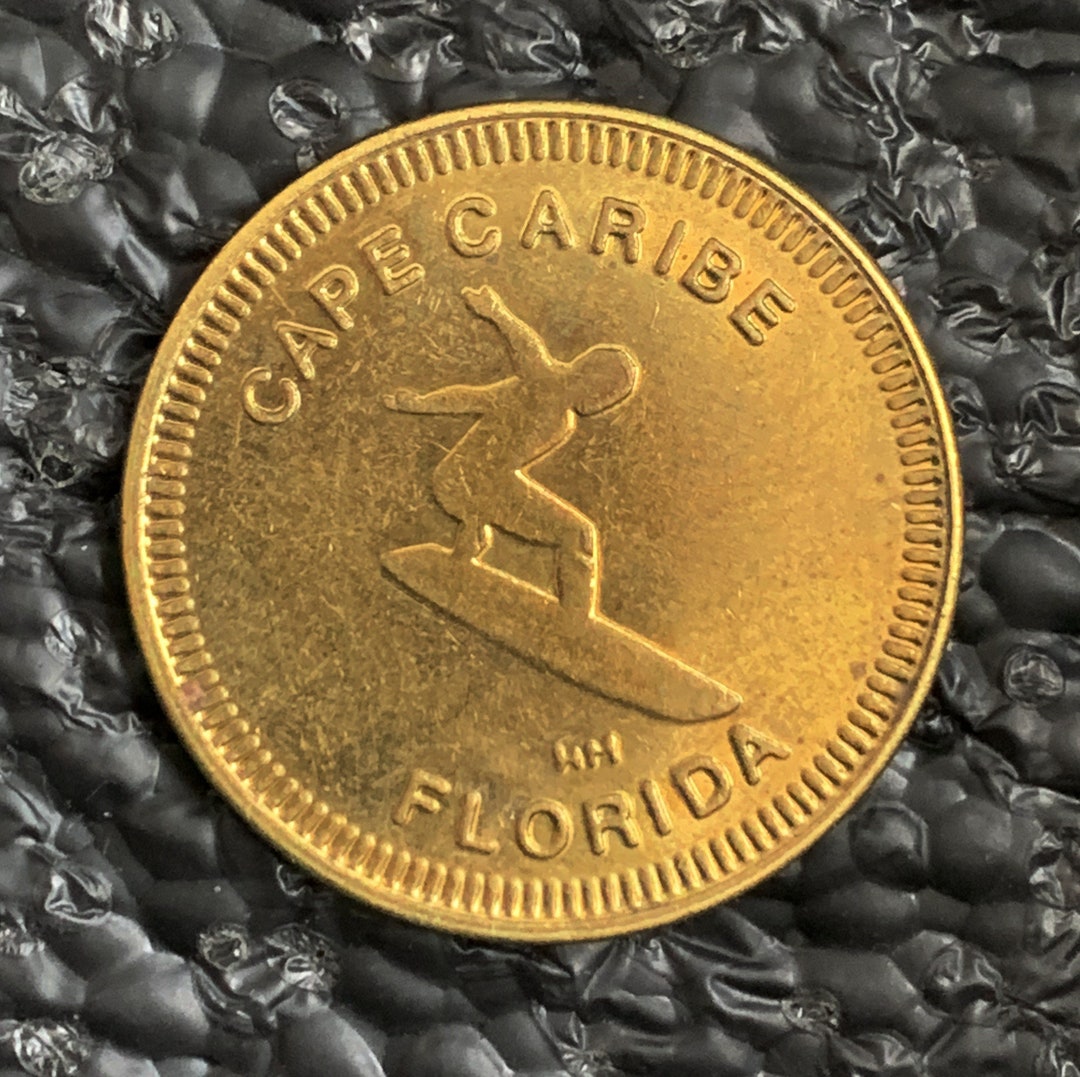 Cape Caribe Resort Florida Token Surfer and Palm Tree CT474 - Etsy