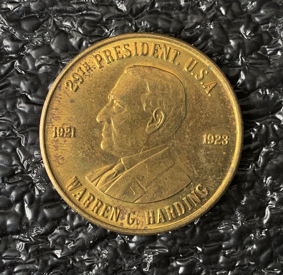 Warren G Harding 29th Presidential Gold Tone Metal Coin – Political ...