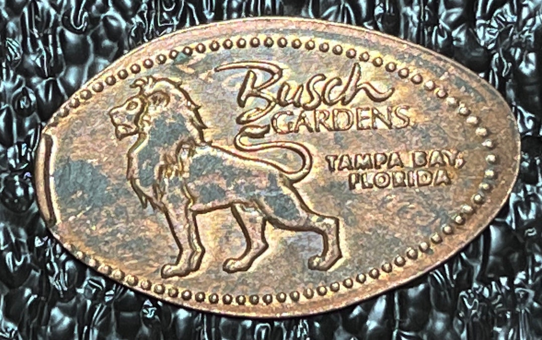 Lion Busch Gardens Elongated Penny Keepsake Penny Squished Penny Tampa ...