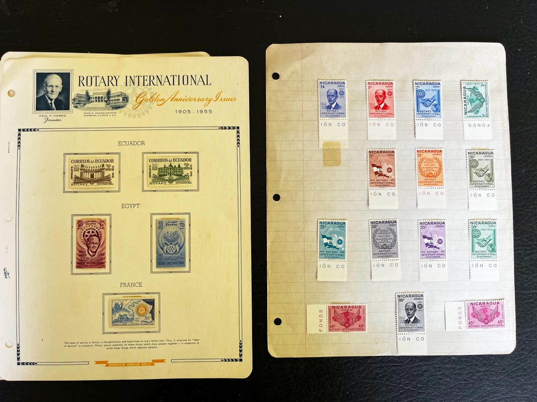 1955 Rotary International Stamps Nice Assortment B8 - Etsy
