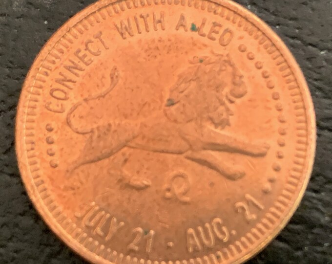 Copper Token Connect With A Leo Friendly Astrological Sex Token Vintage ...