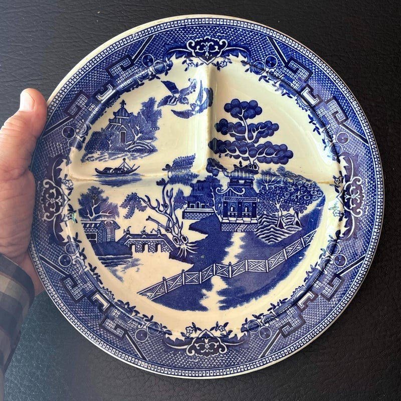 Japan Divided Blue Willow - Etsy