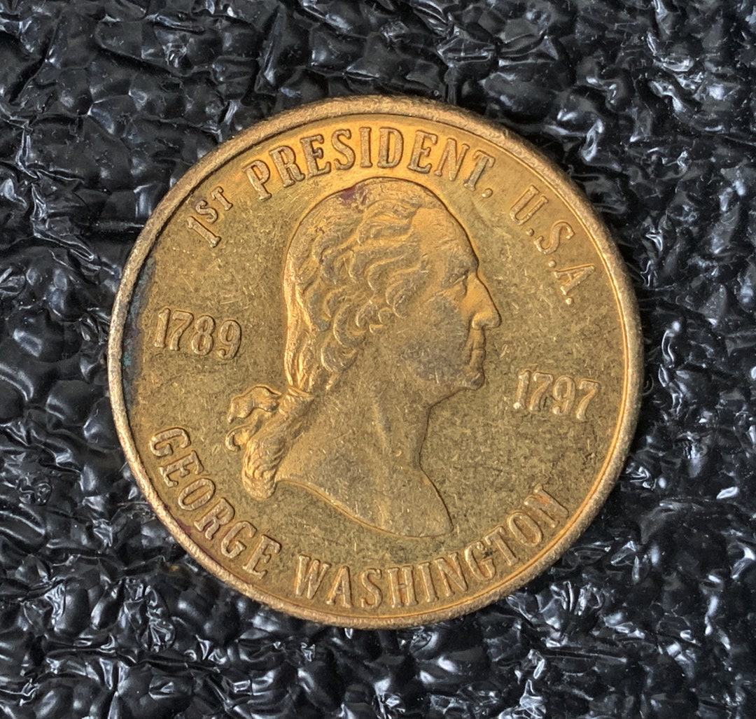 George Washington 1st Presidential Gold Tone Metal Coin – Political ...
