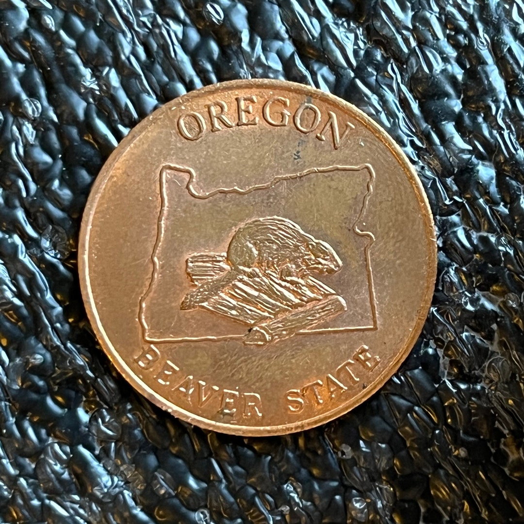 Oregon State of the Union Bronze Token the Beaver State UNSA33 - Etsy