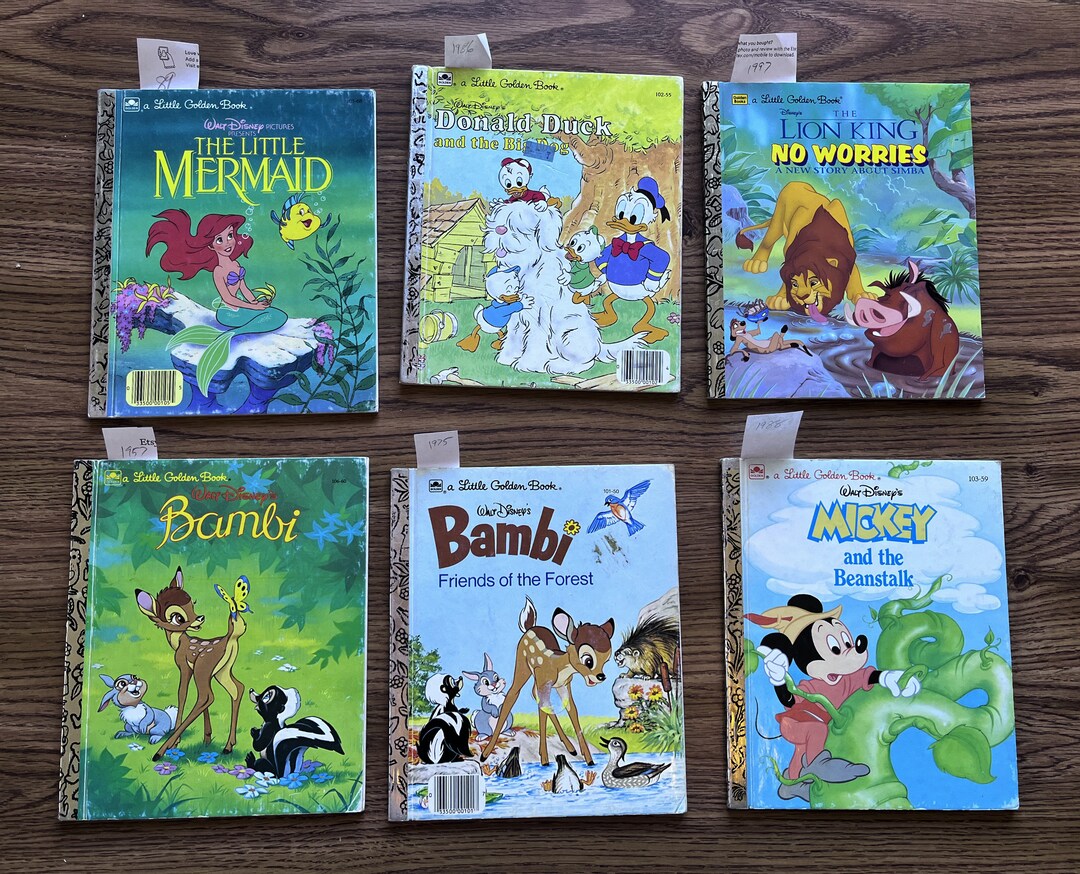 Little Golden Books Walt Disney Mickey and the Beanstalk Bambi the ...