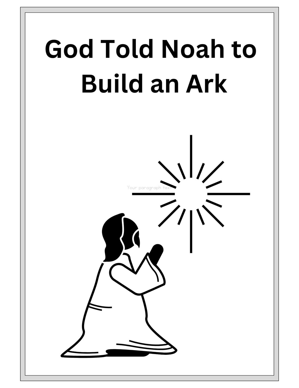 Noahs Ark Coloring Printable Pages - Etsy