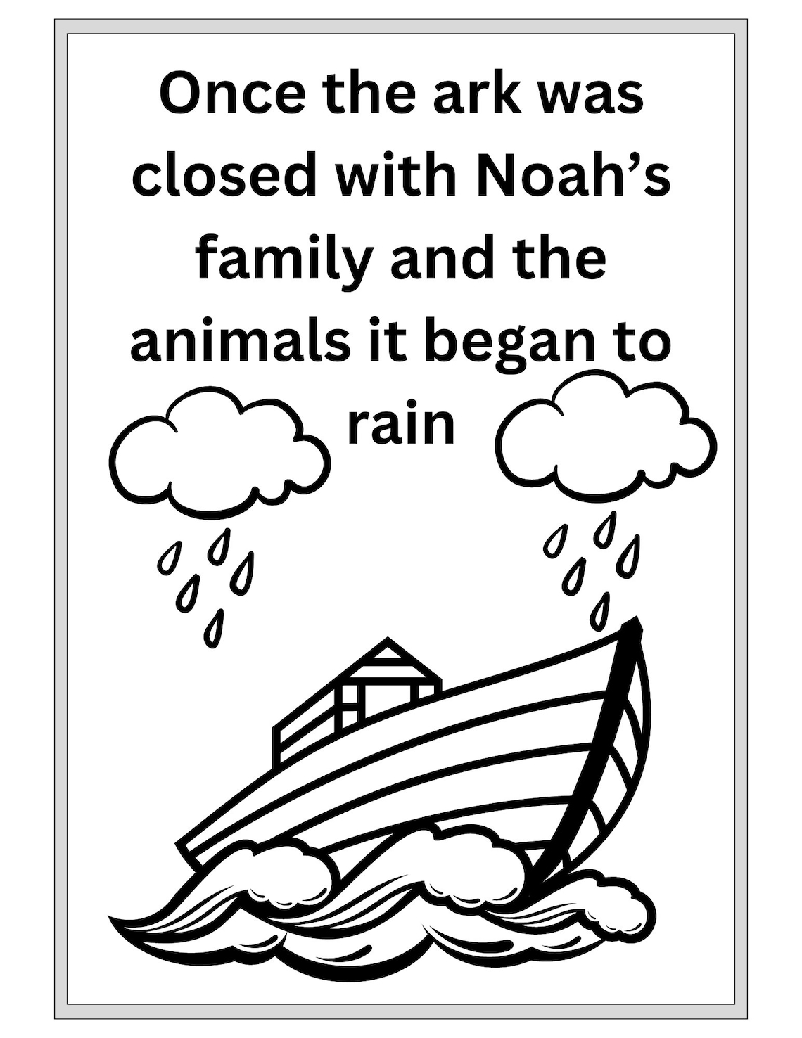 Noahs Ark Coloring Printable Pages - Etsy