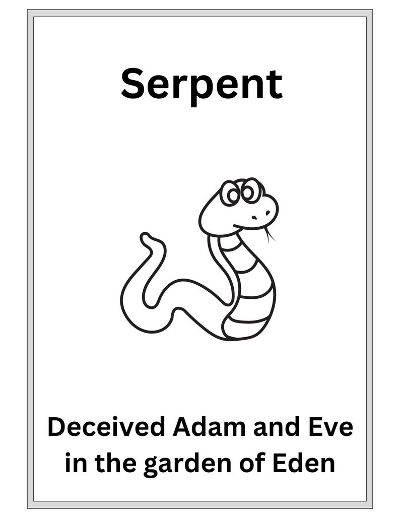 Animals in the Bible Printable Coloring Book Pages - Etsy