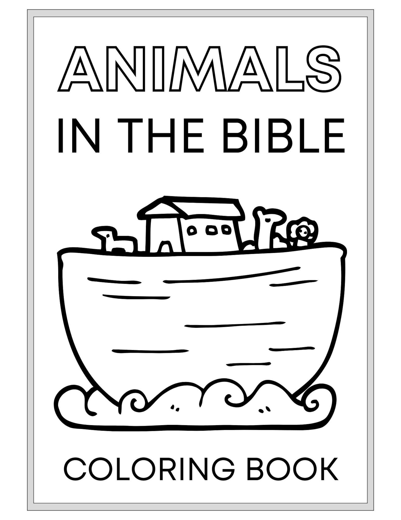 Animals in the Bible Printable Coloring Book Pages - Etsy