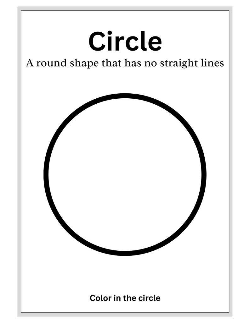 Learn Your Shapes Printable Coloring Book - Etsy