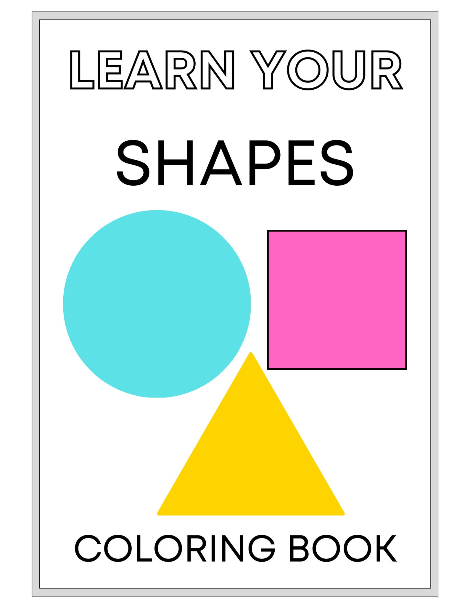 Learn Your Shapes Printable Coloring Book - Etsy