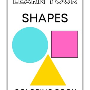Learn Your Shapes Printable Coloring Book - Etsy