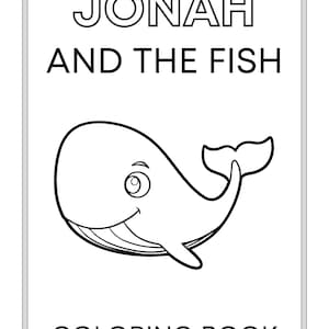 Jonah and the Big Fish Printable Coloring Book - Etsy
