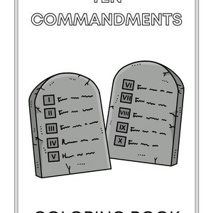 10 Commandments Printable Coloring Book Pages - Etsy