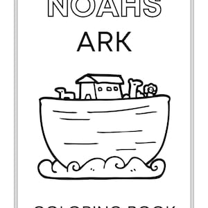 Noahs Ark Coloring Printable Pages - Etsy