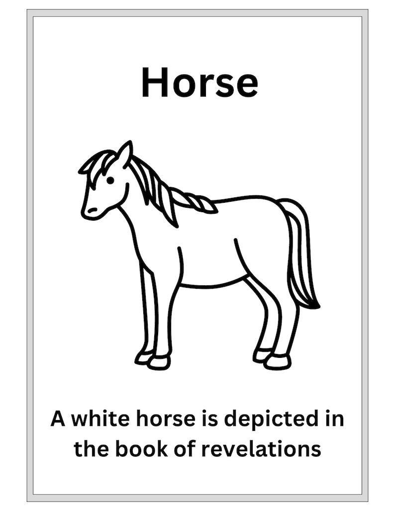 Animals in the Bible Printable Coloring Book Pages - Etsy