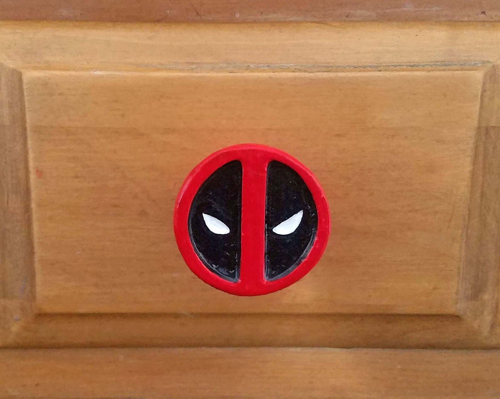 Marvel Deadpool Logo Cabinet Knob Deadpool Decor Superhero | Etsy