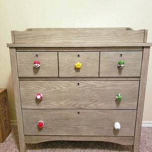Mario Drawer Pulls Glow in the Dark Super Mario Bros Furniture Knobs ...