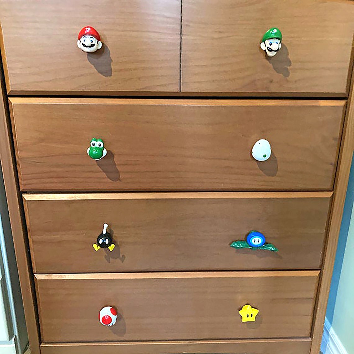 Flower Power Drawer Pulls | Super Mario Bros Furniture Knobs Fire ...