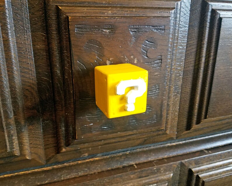 Super Mario Yellow Block Furniture Knobs Nintendo Video Game | Etsy