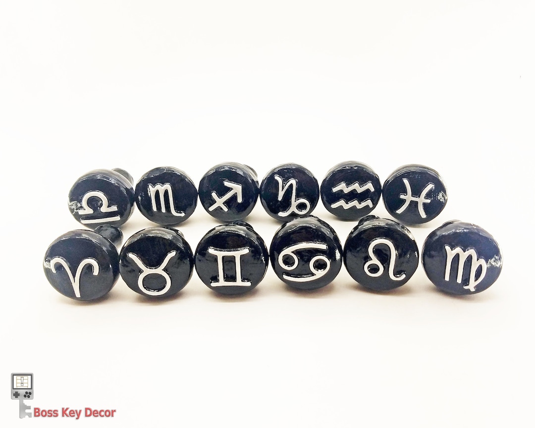 Astological Signs Drawer Knobs | Zodiac Cabinet Pulls | Cosmic Dresser ...