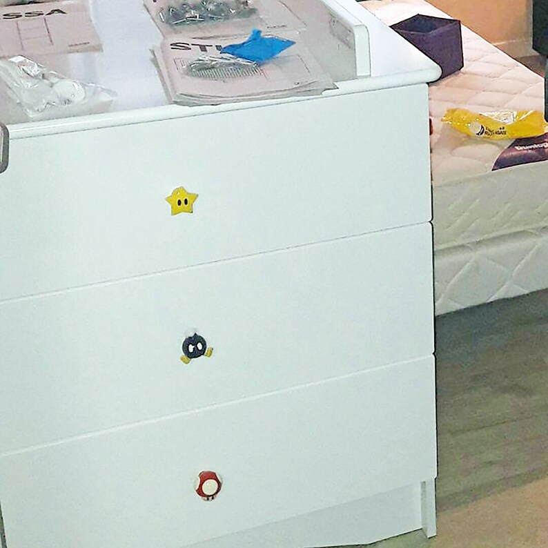 Super Mario Bomb Drawer Knobs Bob-Omb Cabinet Pulls | Etsy