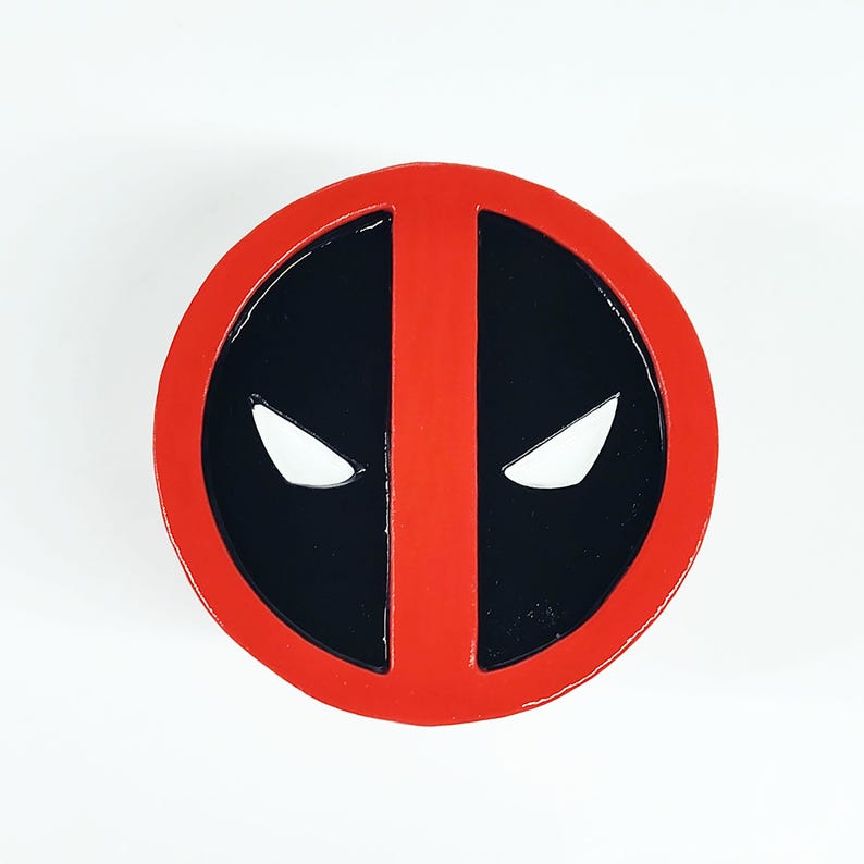 Marvel Deadpool Logo Cabinet Knob | Deadpool Decor | Superhero Knobs ...