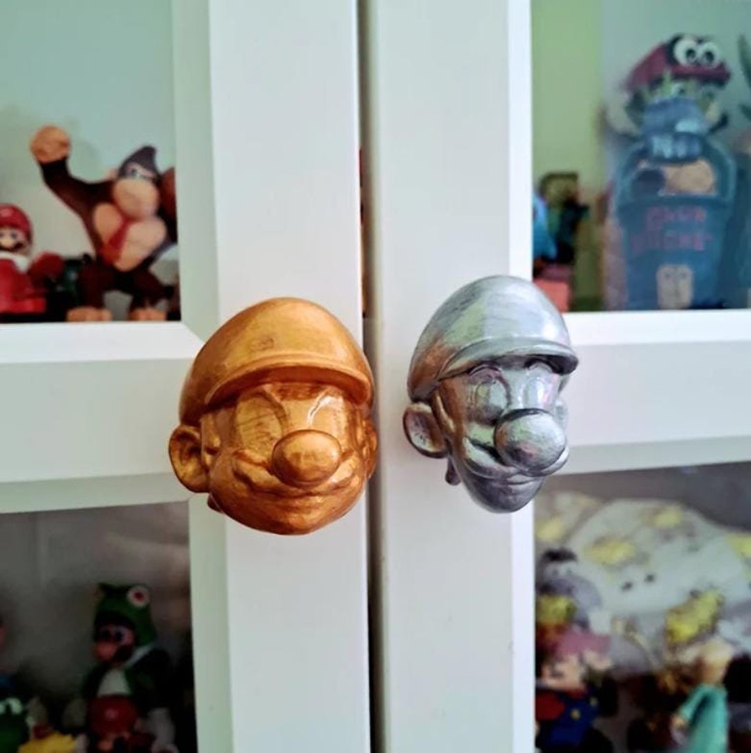 Super Mario Character Knobs Metallic Black White & Many More Options ...