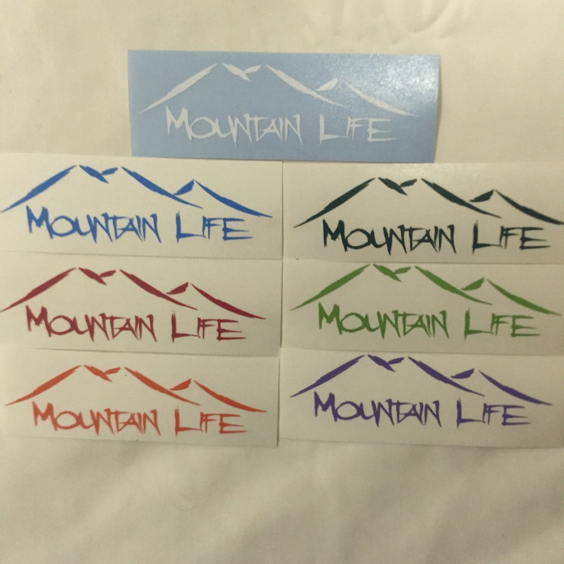 Small Mountain Life Window Decals - Etsy